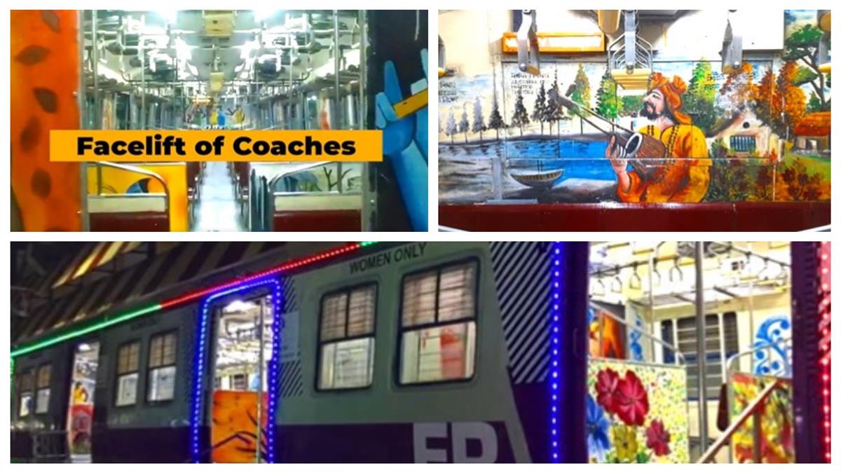 Eastern Railways revamps train coach with colourful art and LED lights ...