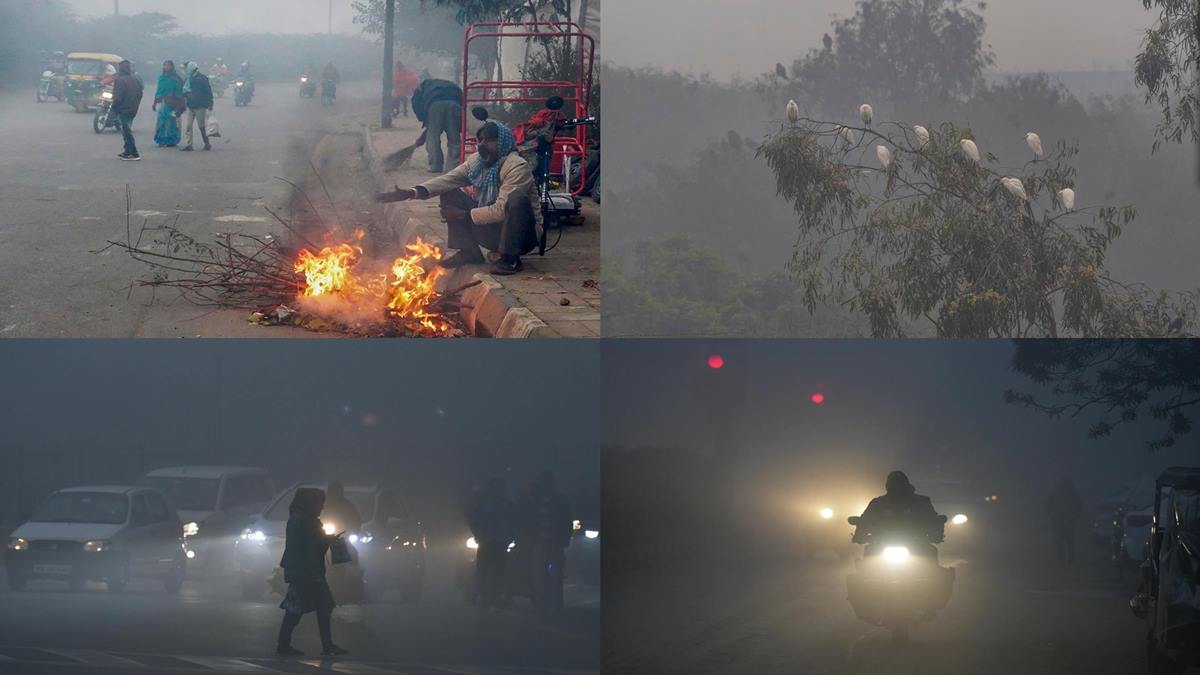 Zero visibility! Dense fog engulfs Delhi NCR giving hill station vibes ...
