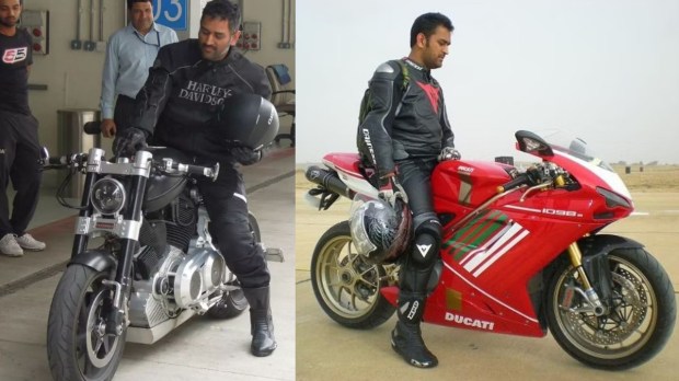 Mahendra Singh Dhoni Images With Bike