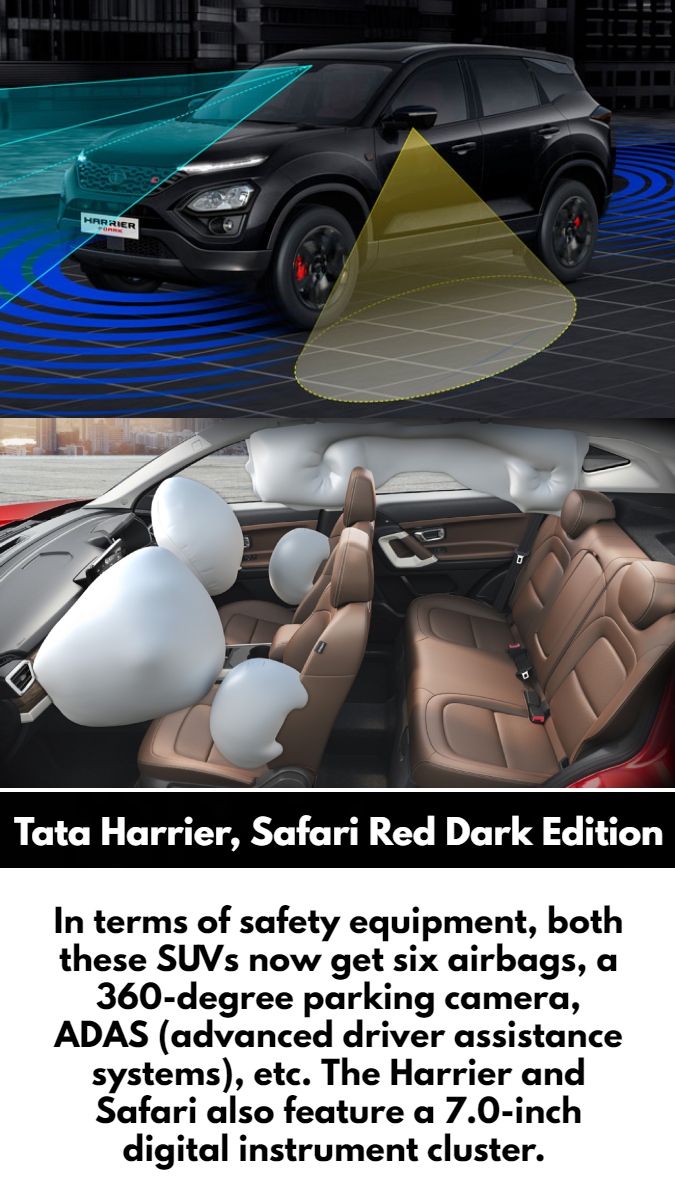 Tata Harrier, Safari Red Dark Edition: New Features, Better Safety!