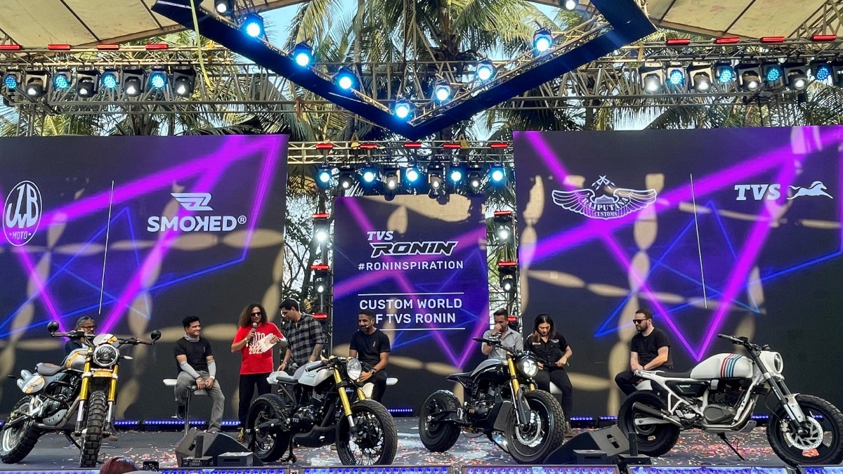 TVS Ronin-based custom build motorcycles showcased at TVS Motosoul ...