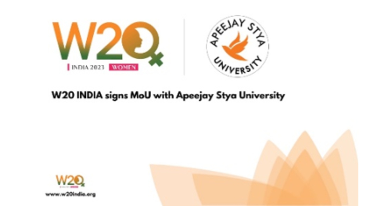 Apeejay Stya University partners with W20 India for knowledge ...