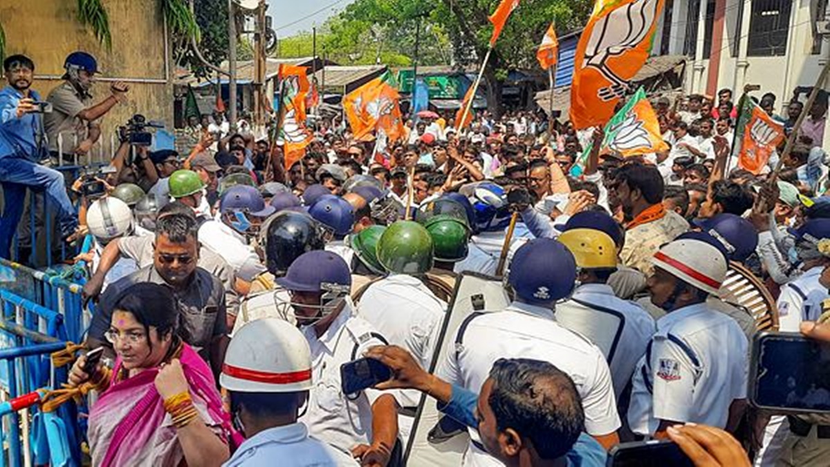 Police stop BJP’s Locket Chatterjee from attending Hanuman Jayanti ...