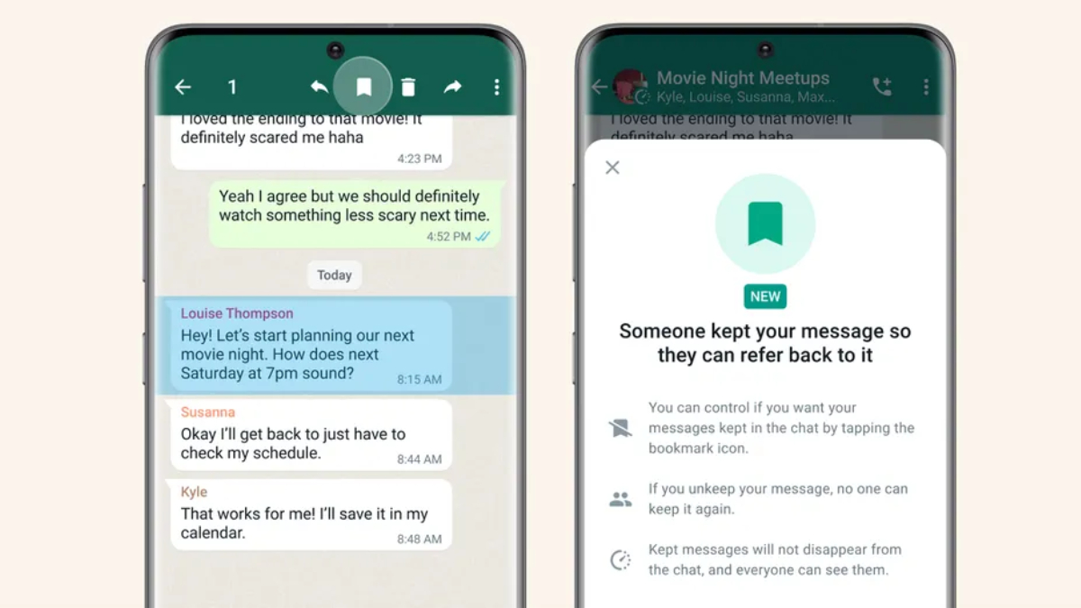 WhatsApp launches feature to let users save disappearing messages after they have expired ...