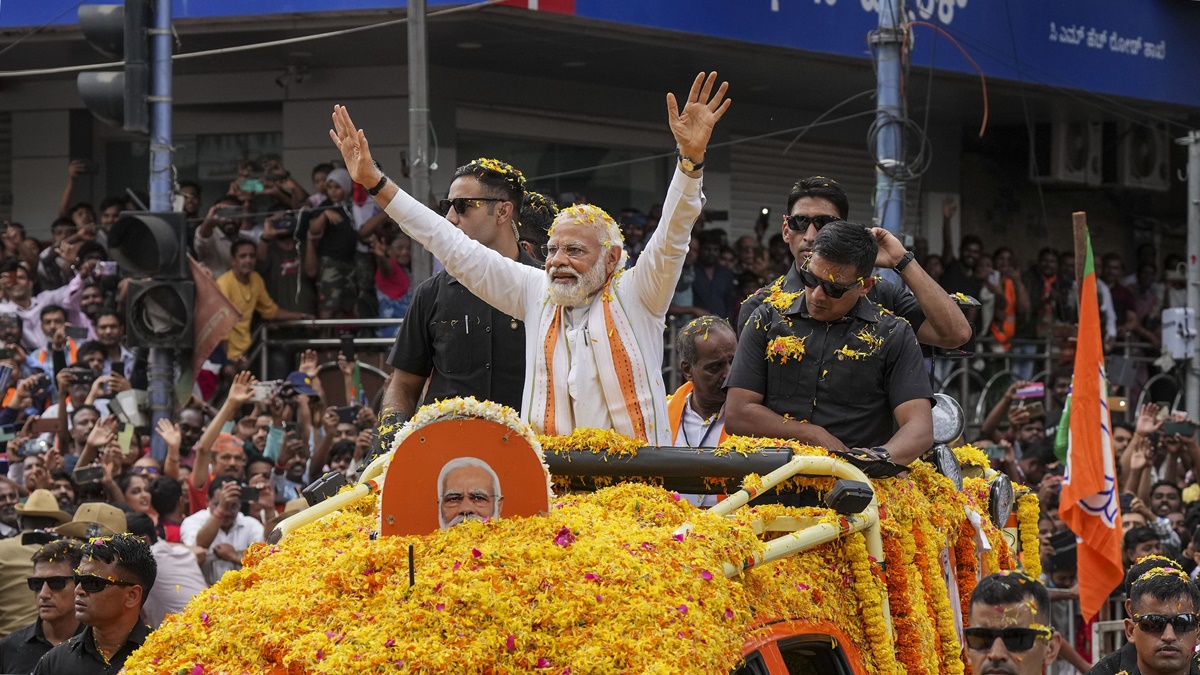 Karnataka elections 2023: PM Modi embarks on 8-km roadshow in Bengaluru - India News | The ...