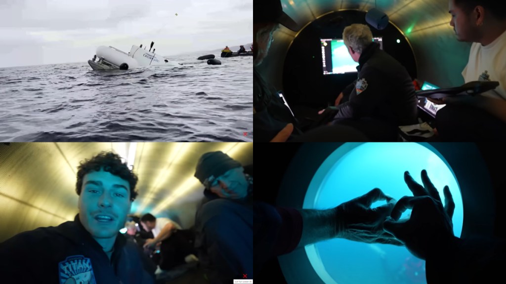 YouTuber records video inside the ill-fated Titan submersible days ...