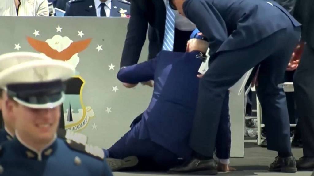 Joe Biden trips and falls during graduation ceremony, recovers quickly - World News | The ...
