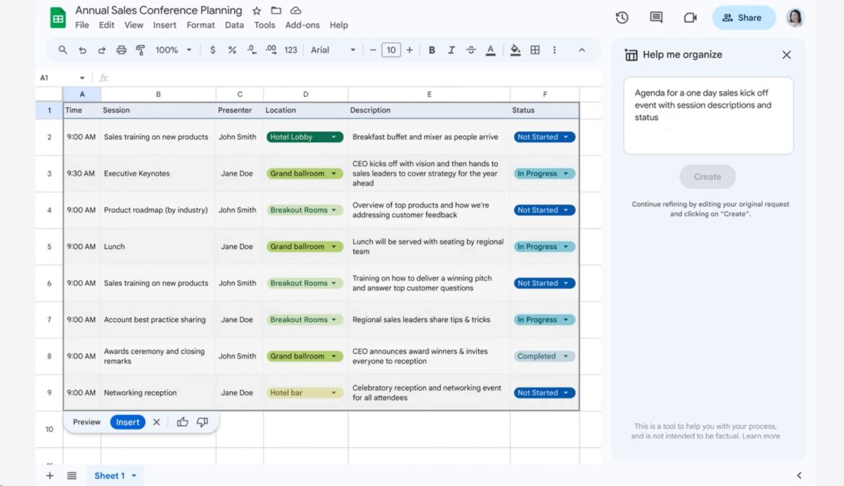 Google brings Duet AI to Sheets after Slides, Docs: What is it, how it ...