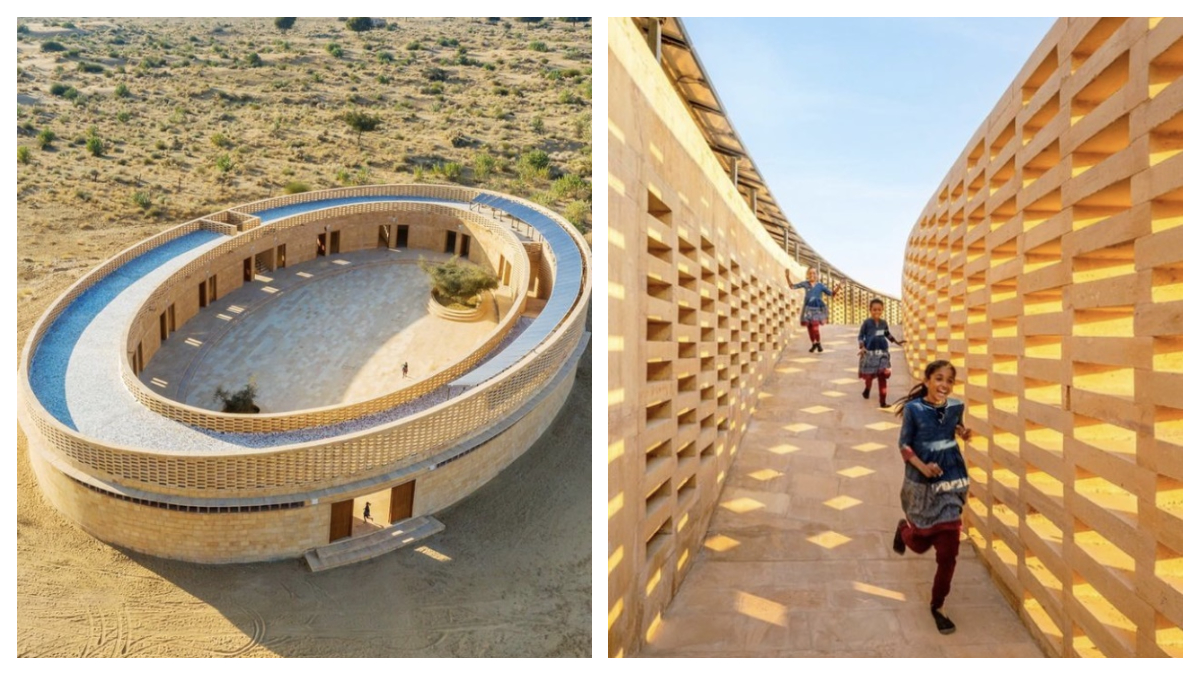 What is so special about this oval-shaped school in the middle of Thar ...