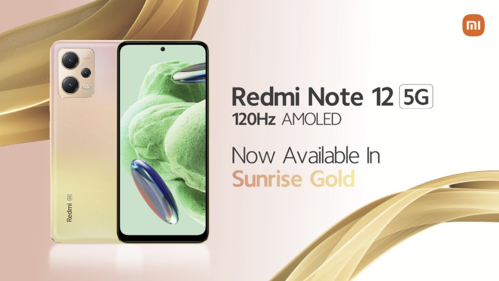 Redmi Note 12 5G gets new Sunrise Gold variant in India after Redmi 12 ...