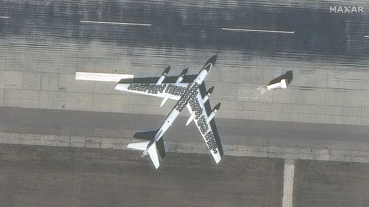 Why is Russia covering combat jets with car tyres? New satellite images ...