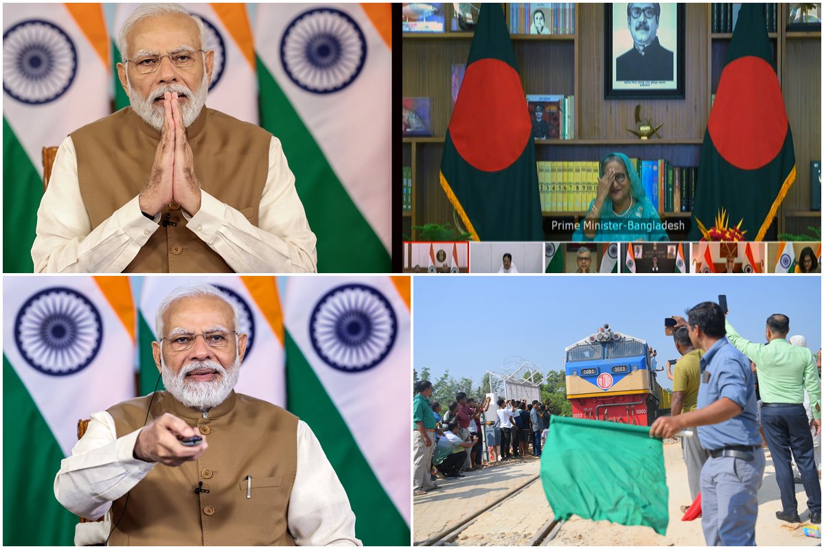 Agartala Akhaura rail link project: PM Modi, Bangladesh PM Sheikh ...