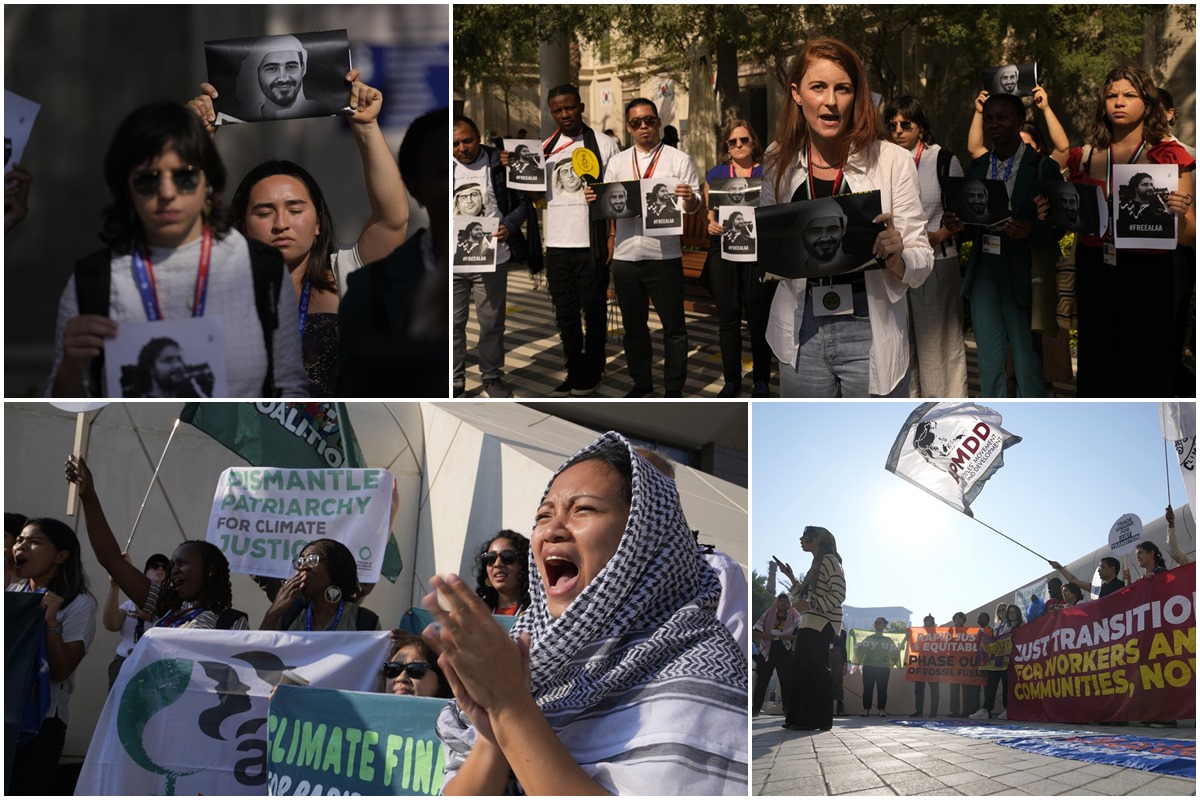 COP28: Protesters demand freedom for jailed activists in UAE, Egypt ...