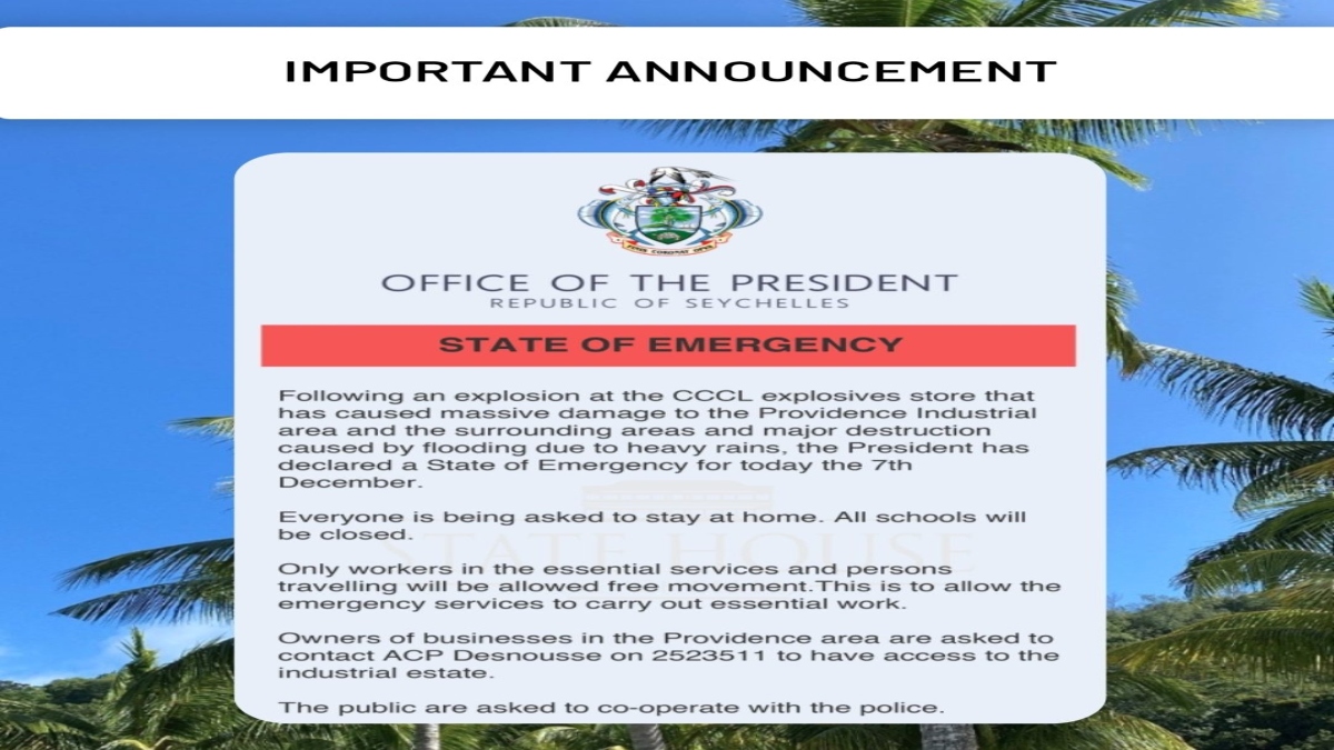 Seychelles declares state of emergency after huge explosion comes hours ...