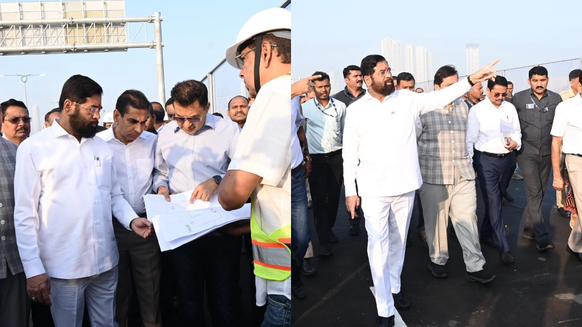 Mumbai Trans Harbour Link: Maharashtra CM Eknath Shinde inspects bridge ...