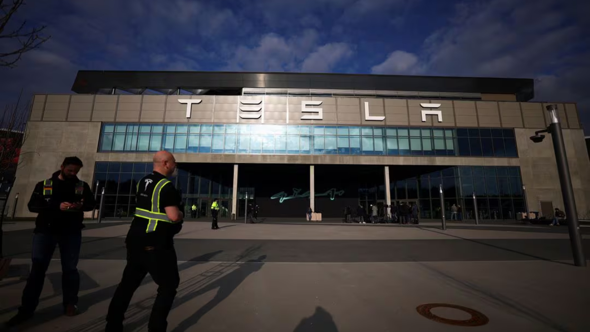 Tesla halts production at German facility after suspected arson attack ...