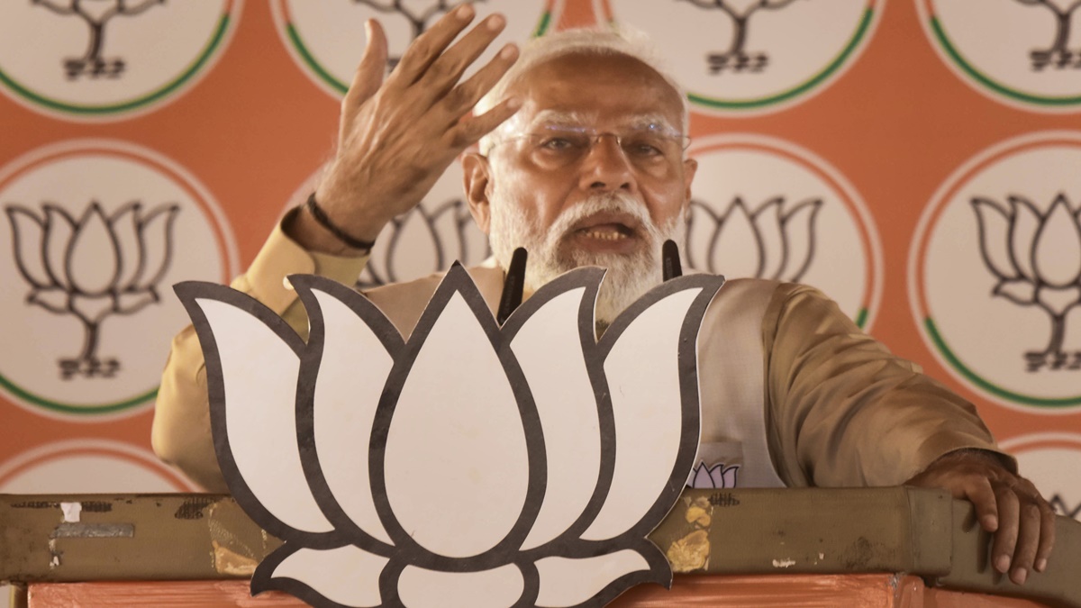 Modi's allegations came during a rally in Morena, Madhya Pradesh, where ...