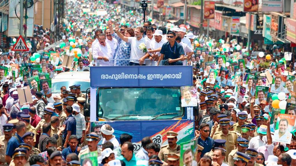 The case of the 'missing flags': Why Rahul Gandhi's Wayanad roadshow ...