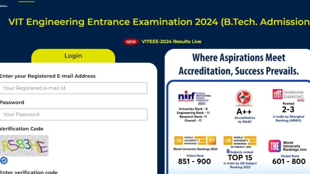 VITEEE Result 2024: Results declared at viteee.vit.ac.in, steps to ...