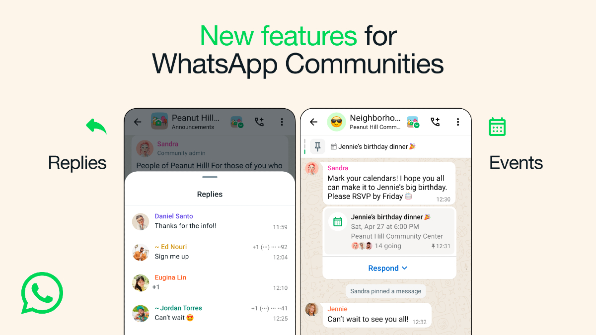 WhatsApp Communities get more “engaging” with event postings; members can reply to admin ...