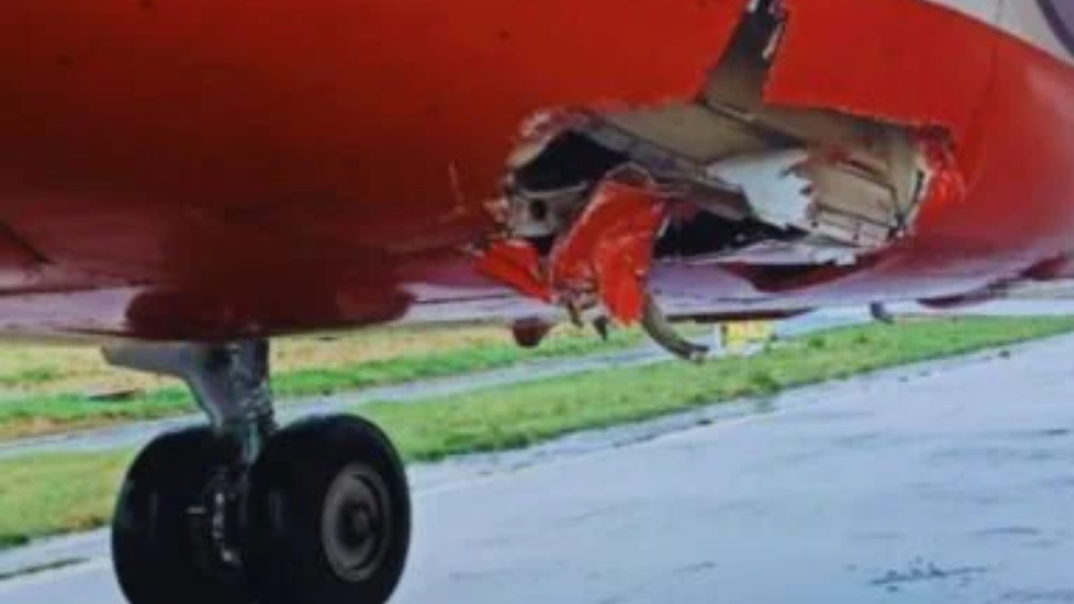 Damaged Air India aircraft occupying Pune Airport parking bay a month ...