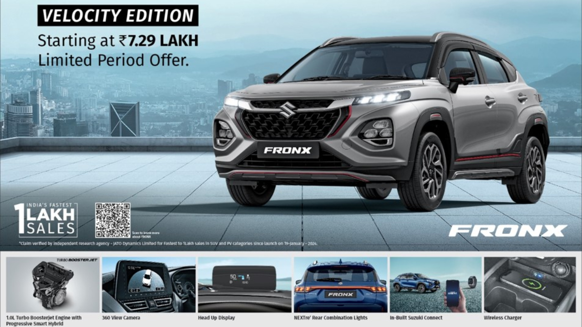Maruti Fronx Velocity Edition now comes with turbo as well as NA petrol ...