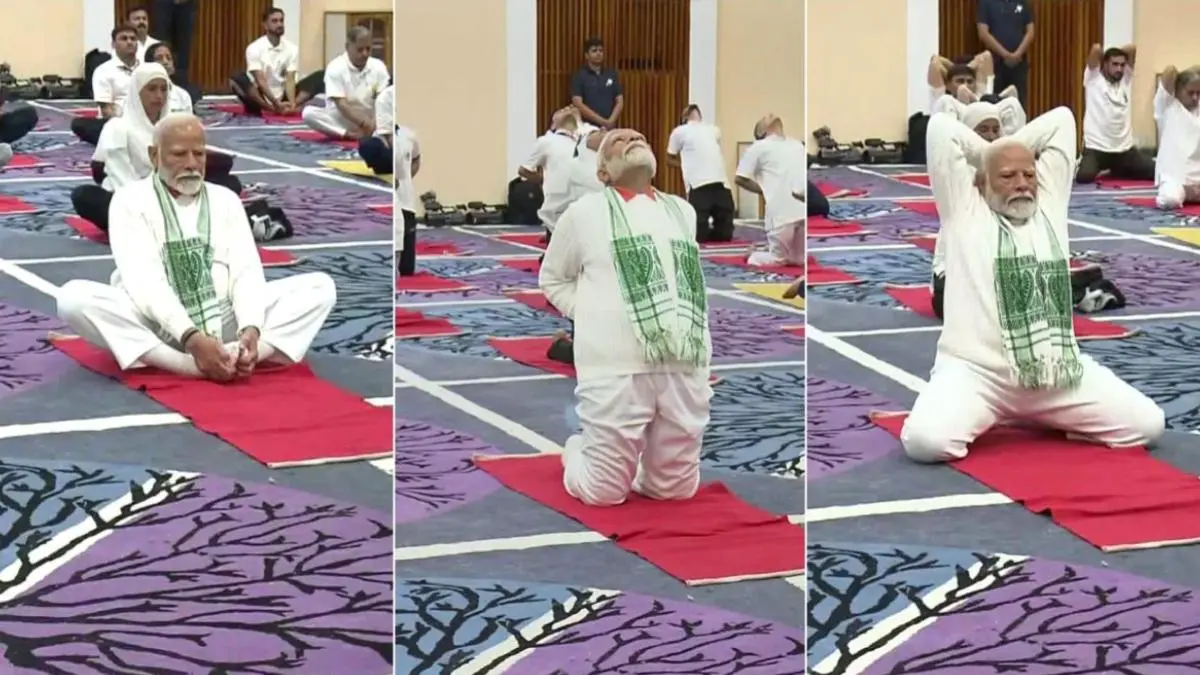 From Dal Lake to Times Square - PM Modi, VVIPs perform Yoga! People ...