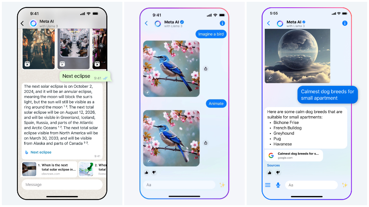 ChatGPT gets more competition, Meta AI comes to WhatsApp, Facebook ...