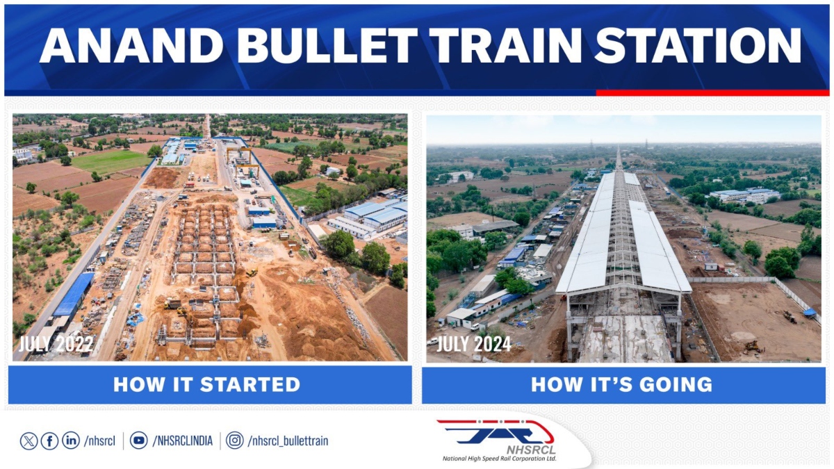 Mumbai-Ahmedabad Bullet Train: NHSRCL shares rapid progress at Anand Bullet Train Station as ...
