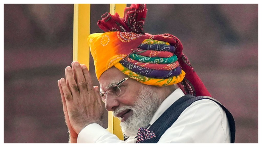 PM Modi celebrates Independence Day 2024 with signature vibrant turban ...