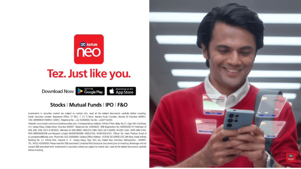 Kotak Securities unveils ‘Tez’ ad campaign for Kotak Neo, its online trading platform - Brand ...