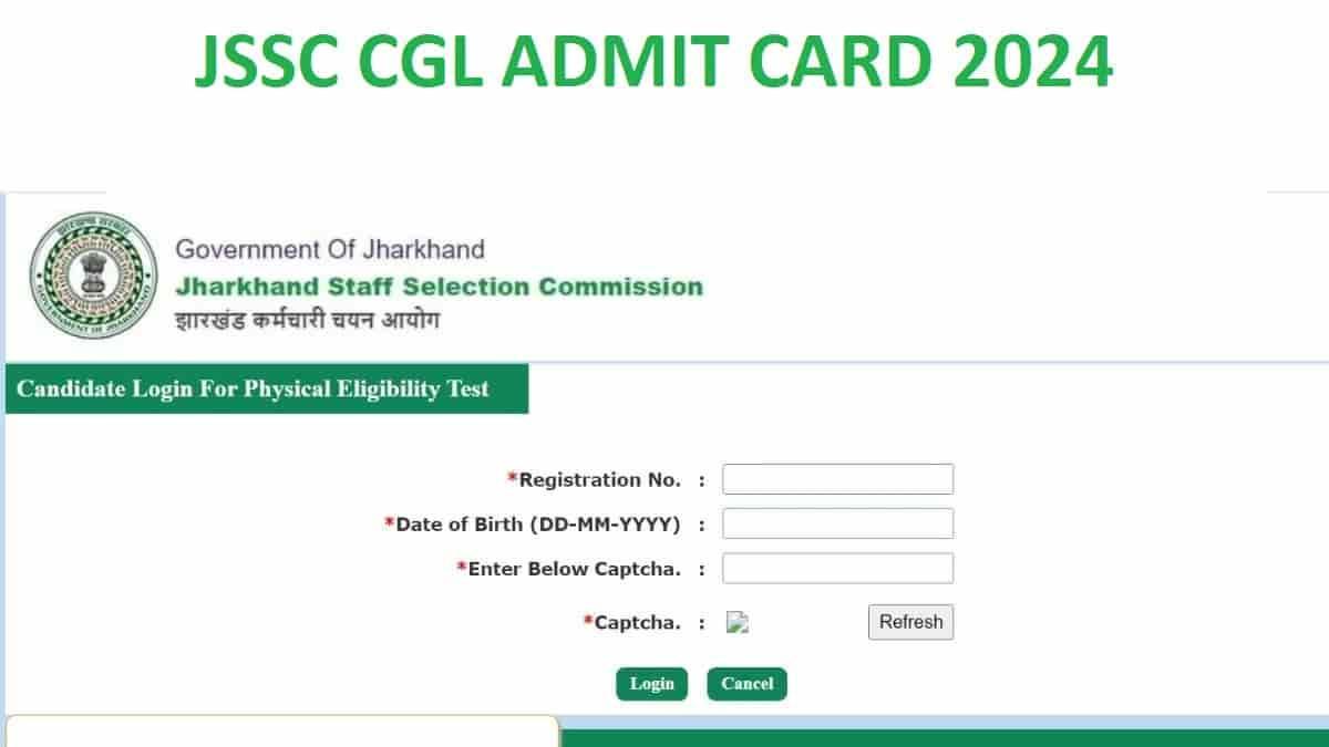 JSSC CGL Admit Card 2024 released on official website - Check alternate ...
