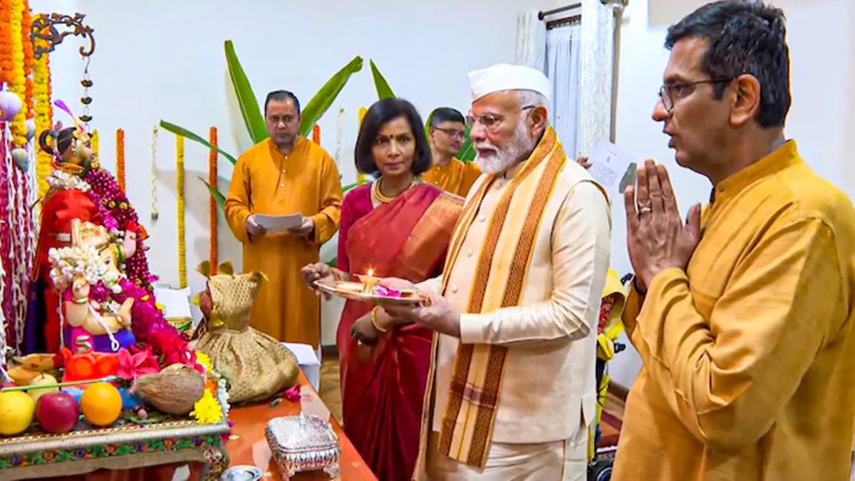'Congress, its ecosystem angry': PM Modi on row over attending Ganpati ...