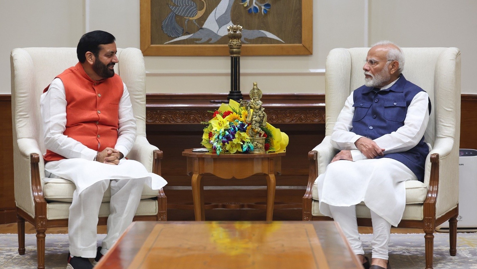 CM Nayab Singh Saini meets PM Modi after stunning victory in Haryana polls - India News | The ...