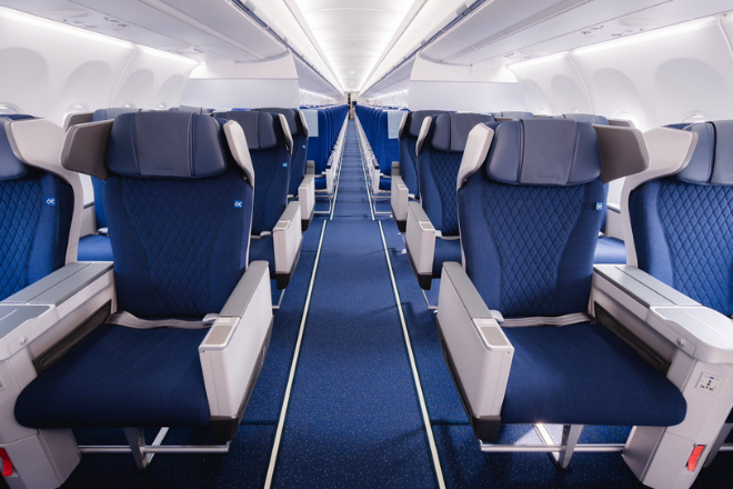 This is how Indigo's new business class 'Indigo Stretch' looks like - Inside view, amenities and ...