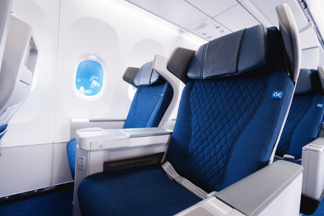 This is how Indigo's new business class 'Indigo Stretch' looks like ...
