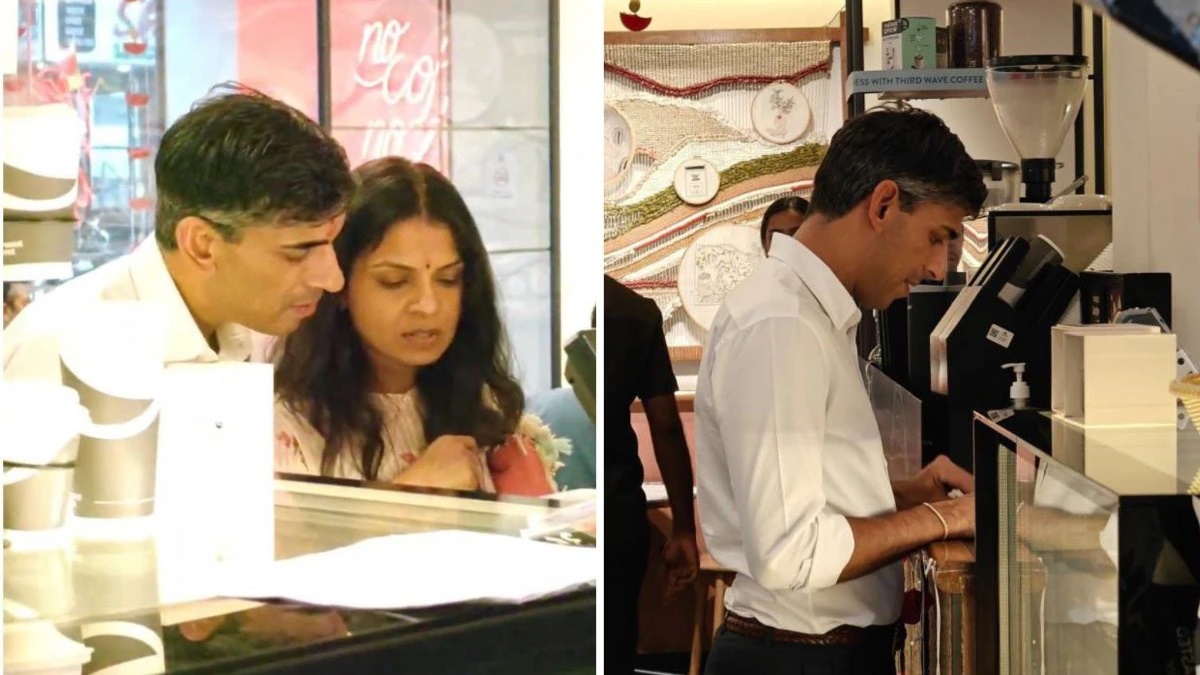 Rishi Sunak, Akshata Murty spotted getting coffee in Bengaluru, pose ...