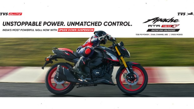 2025 TVS Apache RTR 160 4V launched at Rs 1.40 lakh, gets USD forks ...