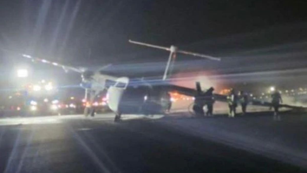 Air Canada plane catches fire during landing at Halifax airport ...