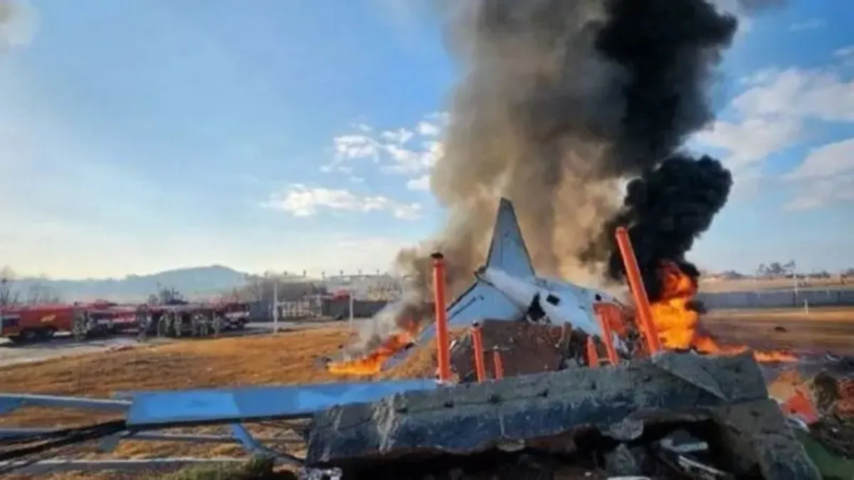 South Korean Plane Crash: Out of 181 people, only 2 survive after aircraft bursts into flames ...