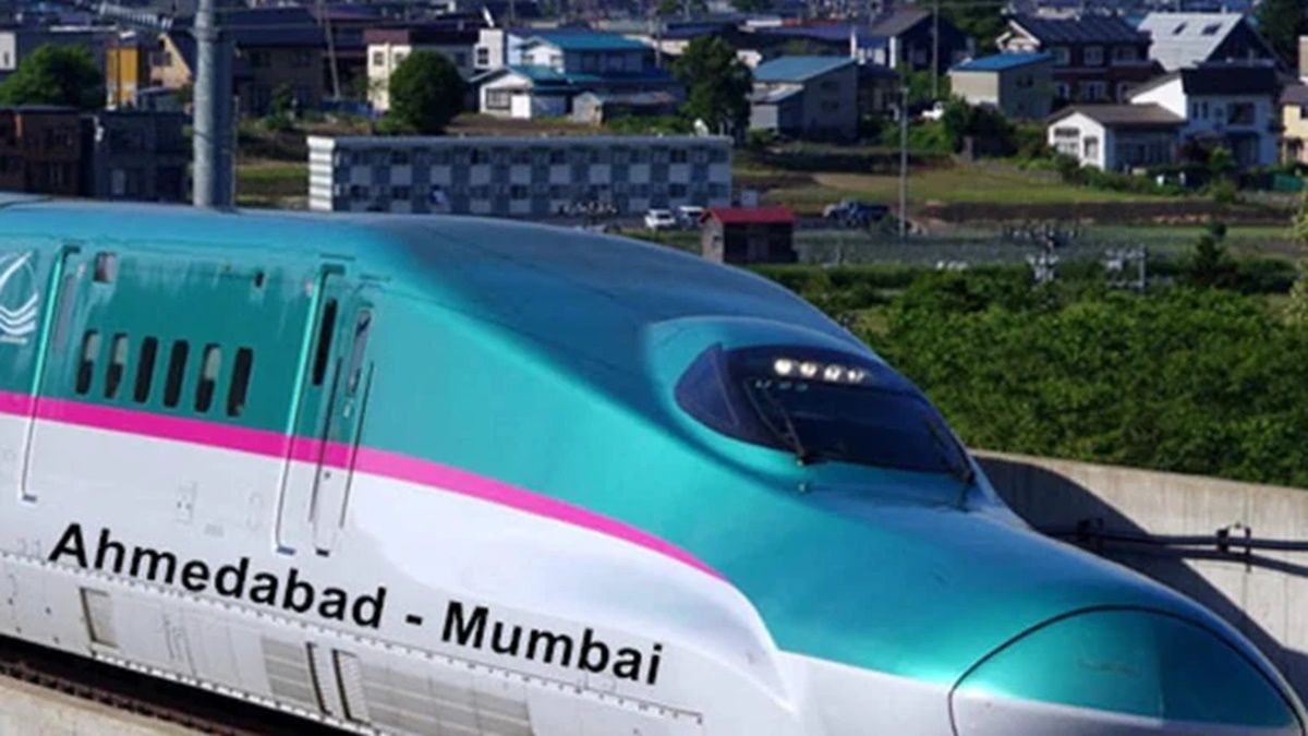 Mumbai-Ahmedabad Bullet Train: Electrification of train corridor begins with steel mast ...
