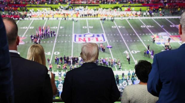 Super Bowl: Trump, the first sitting president to attend, has a ...
