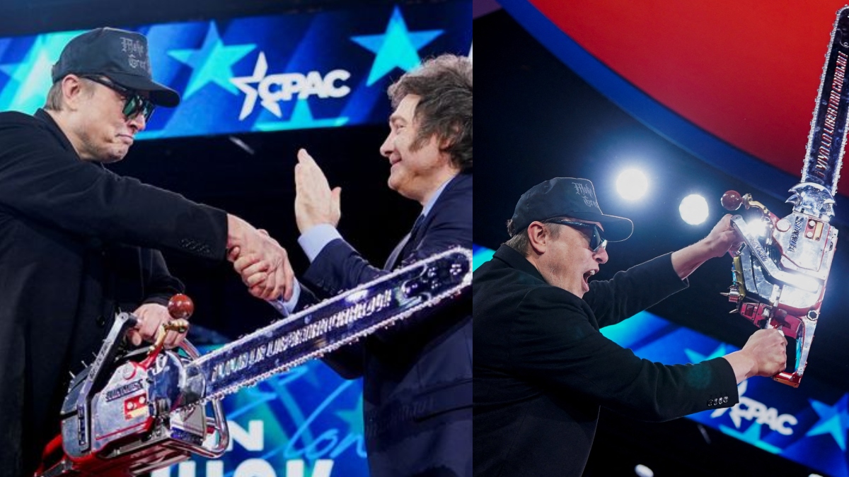 Elon Musk waves chainsaw at CPAC, calls it ‘weapon against bureaucracy ...