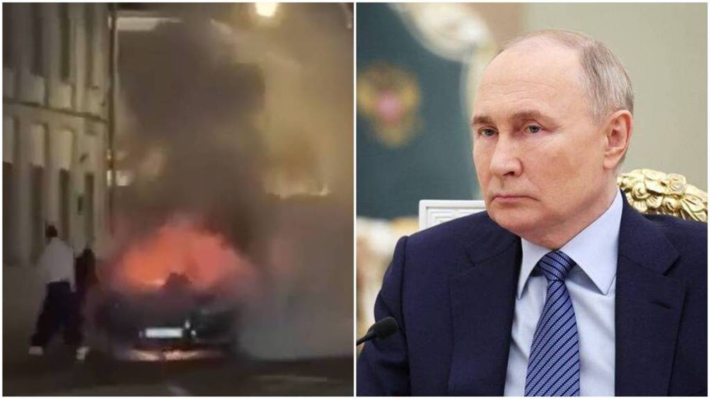 Limousine from Putin's official car fleet explodes near FSB secret ...