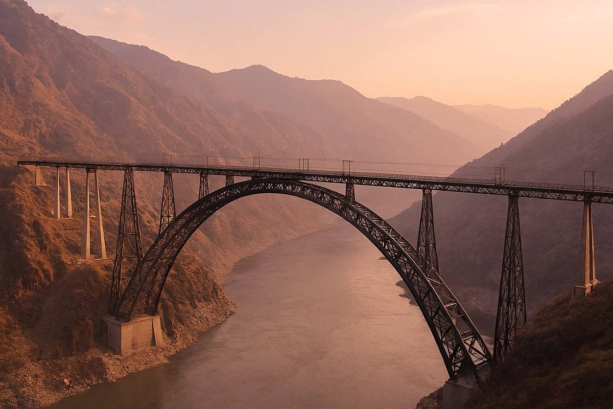 India's iconic Chenab bridge is all set for launch as world's tallest rail arch| In Pictures ...