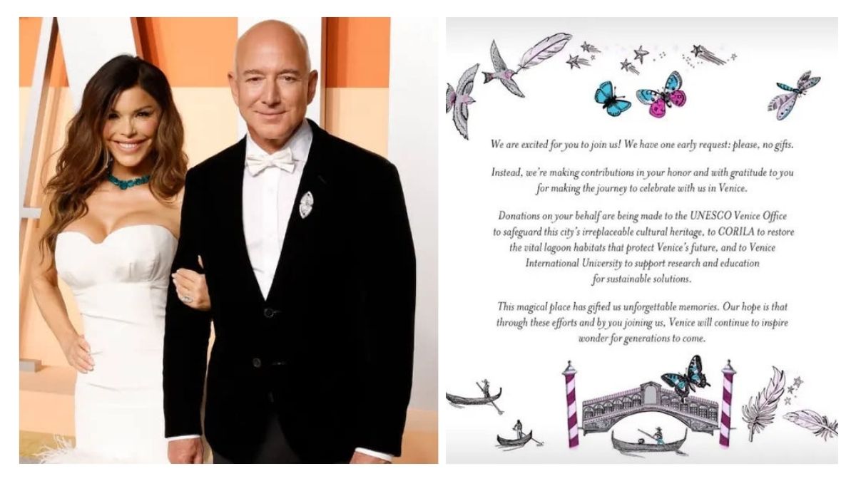 Internet roasts Jeff Bezos' wedding invite, calls it 'tackiest design ...