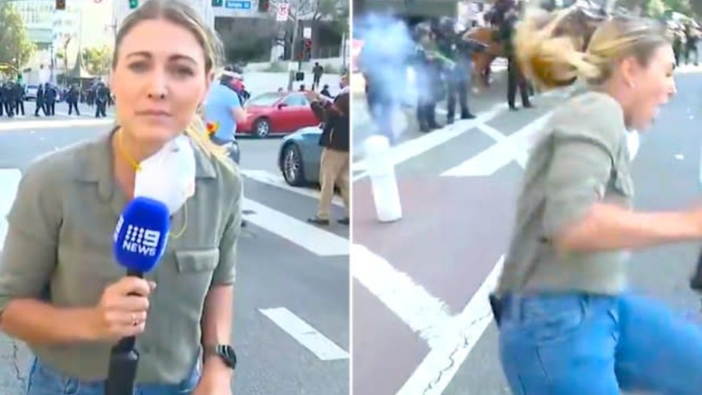 Australian TV reporter shot at during live coverage of LA immigration ...