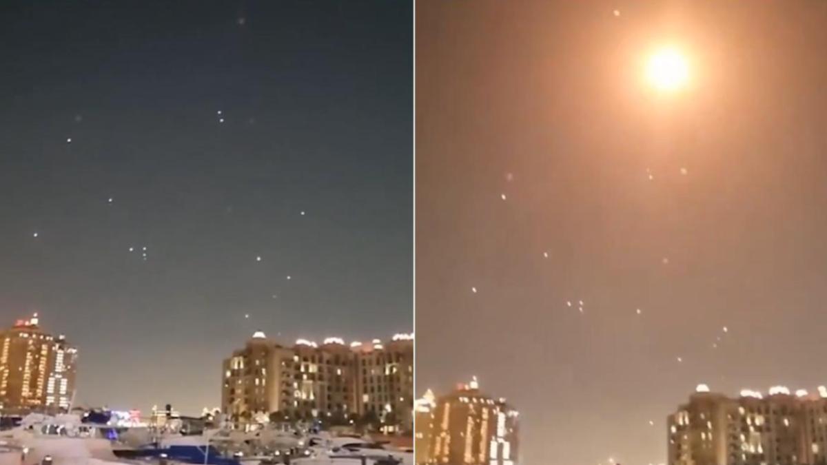 Video captures Iran missiles intercepted mid-air in attack on key US ...