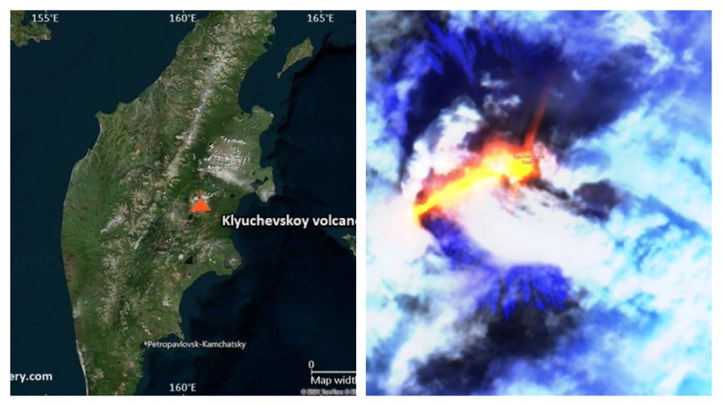 Klyuchevskoi volcano in Russia erupts after earthquake - World News ...