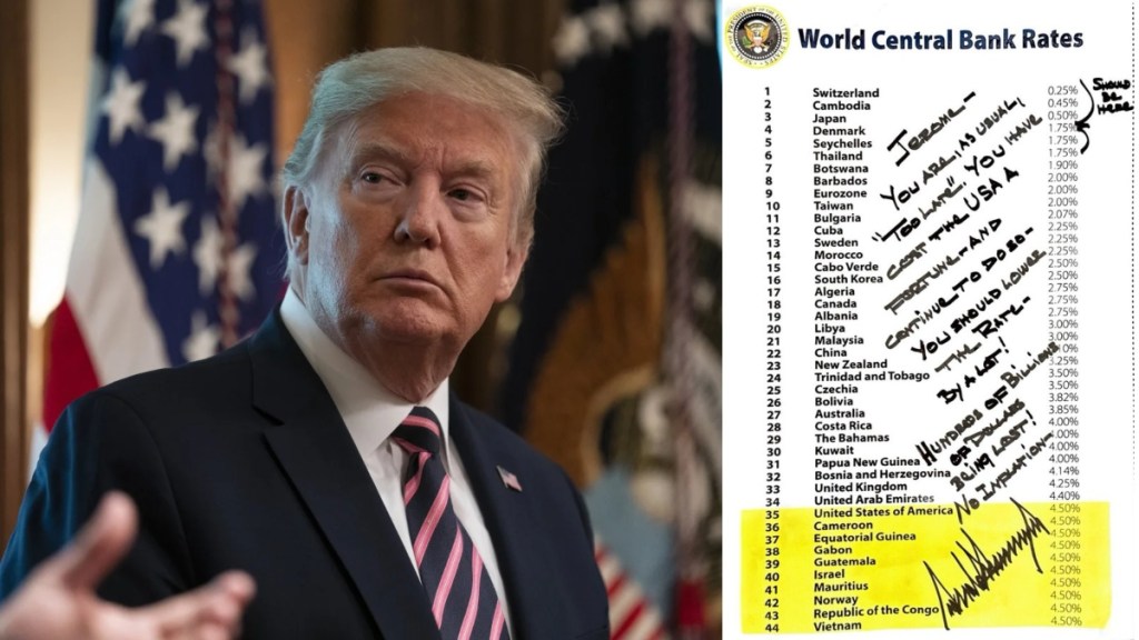 ‘Jerome, you are too late’: Trump sends handwritten note to Fed Chair ...